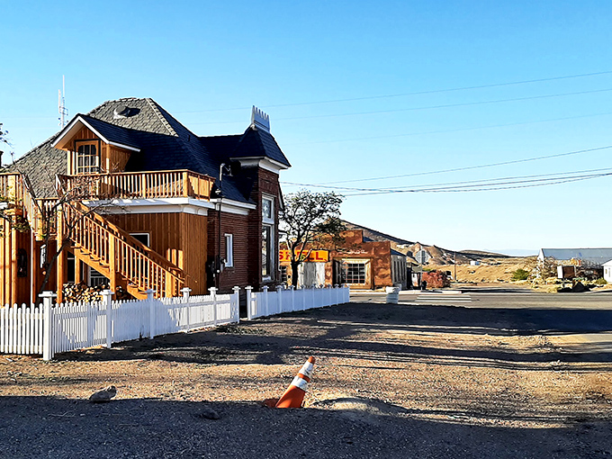 Goldfield's vibrant yellow buildings stand as cheerful reminders of its golden past, when prospectors and dreamers filled these now-quiet streets.