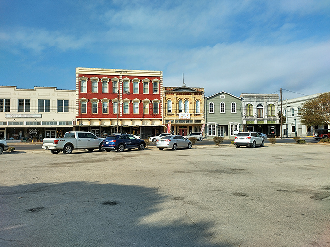 Gonzales boasts a charming downtown where white columns and balconies create the perfect backdrop for a leisurely Texas afternoon stroll.