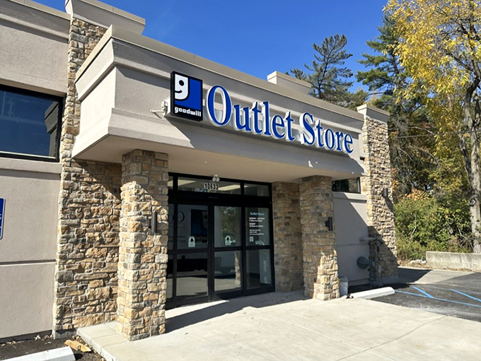Goodwill Outlet's stone facade gives it the look of a fancy bank, but inside it's all about the thrill of the dig.