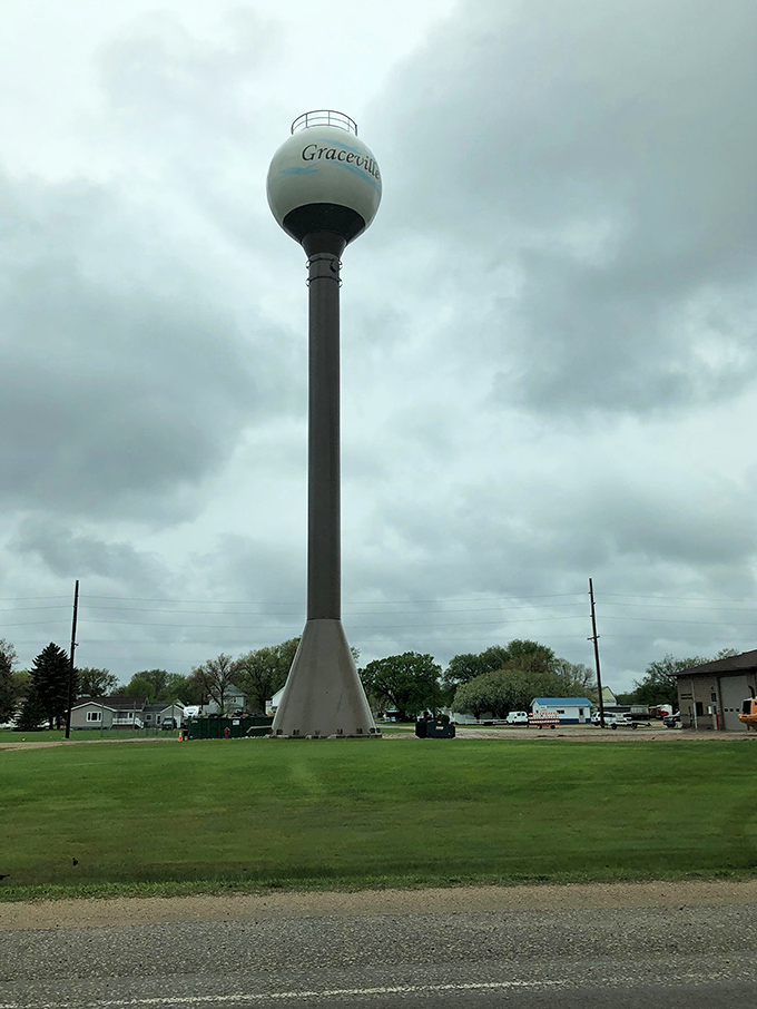 Graceville's water tower stands tall against the Minnesota sky, a beacon for those seeking both affordability and community.