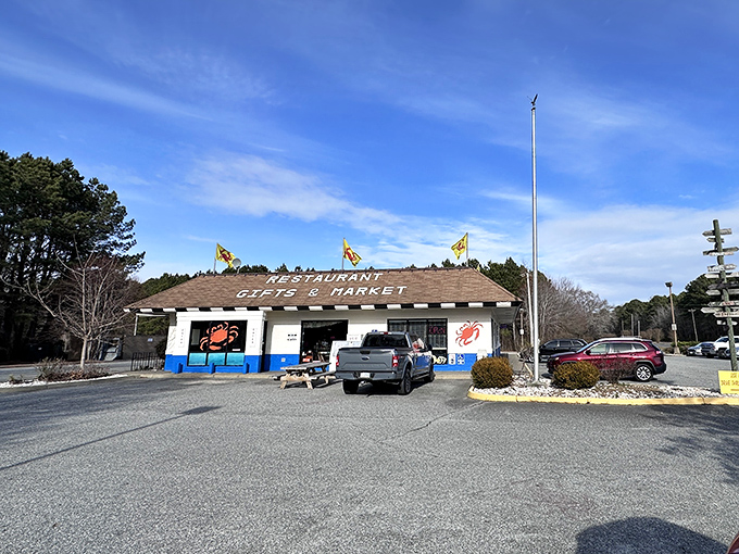 The Great Machipongo Clam Shack looks like it was plucked straight from a coastal postcard &ndash; simple, bright, and promising.