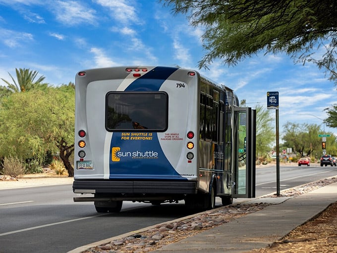 The Sun Shuttle provides convenient transportation for visitors exploring Green Valley and the surrounding attractions of southern Arizona.