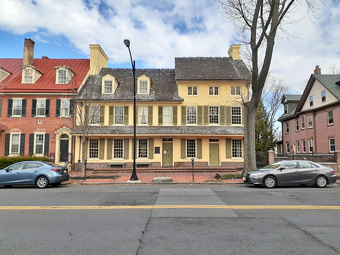 Haddonfield's charming main street could convince you that Paul Revere might come galloping through at any moment.