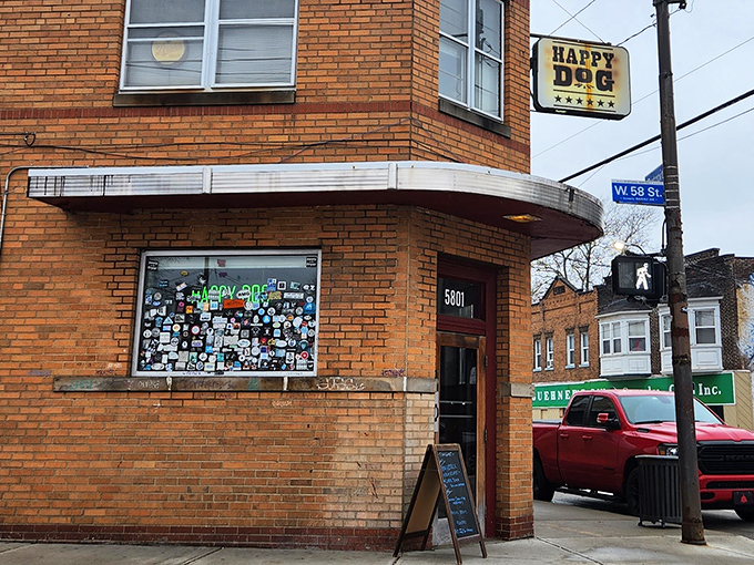 Happy Dog's brick corner location feels like discovering a neighborhood secret everyone should know.