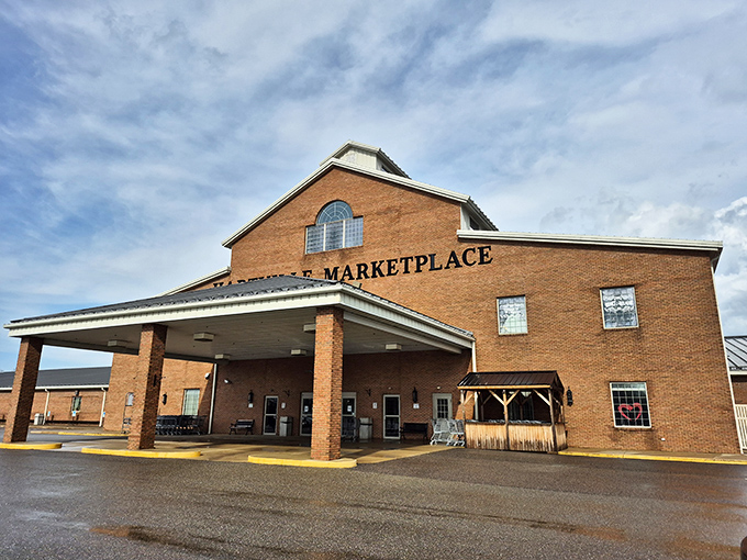 Sunshine and blue skies create the perfect backdrop for outdoor bargain hunting at Hartville Market.