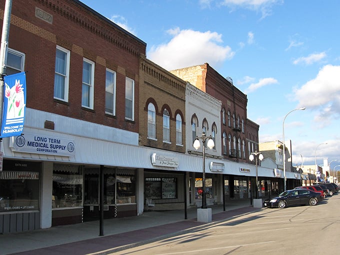 Downtown Humboldt's historic buildings have been lovingly preserved. Each storefront tells part of the town's continuing story.