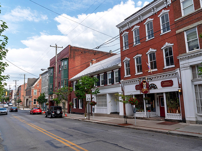 Huntingdon's tree-lined streets invite leisurely strolls through genuine American small-town beauty.