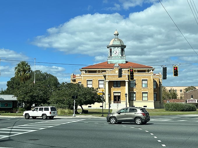 Downtown Inverness sparkles beside its lake, proving Florida retirement doesn't require winning the lottery first.