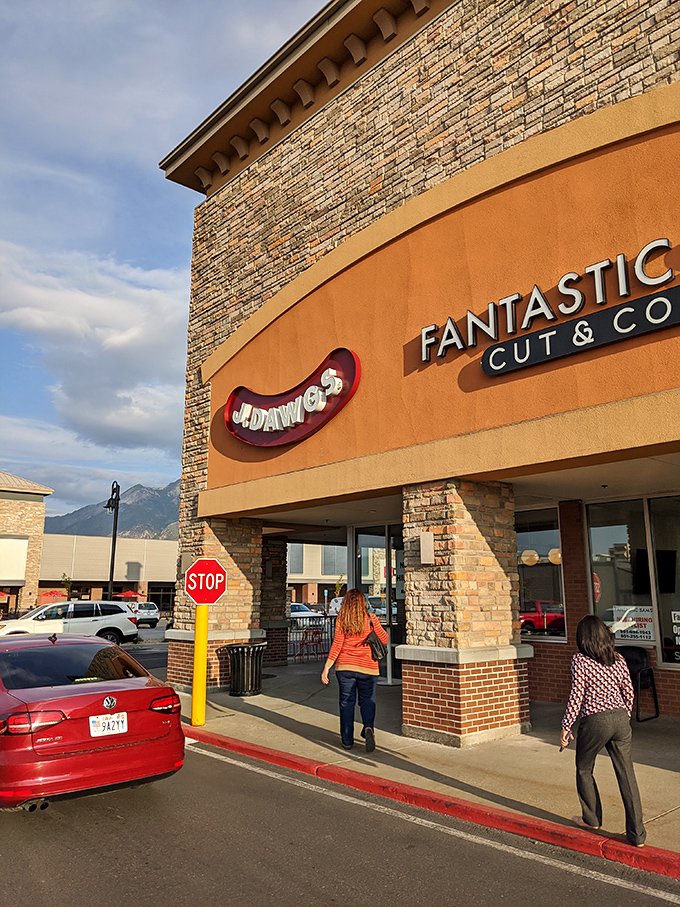 Clean lines, bright spaces, and that famous J.Dawgs efficiency - Utah's homegrown hot dog royalty.