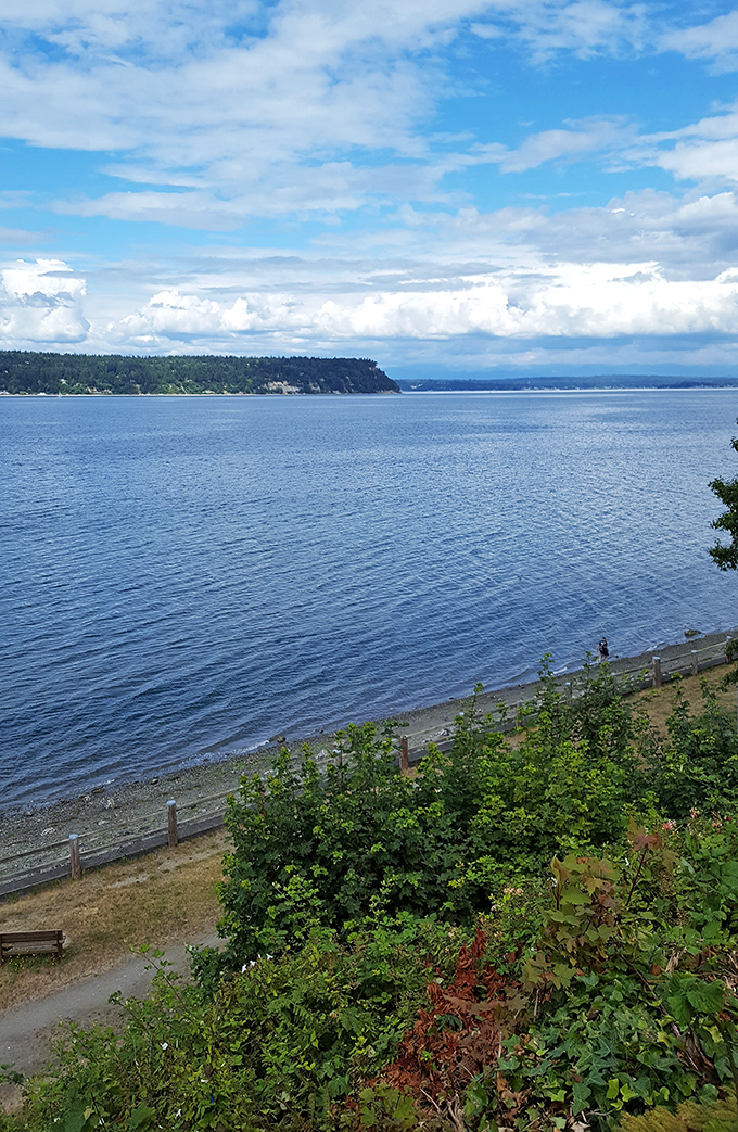 Langley's bluff-top perch offers front-row seats to nature's daily water show spectacular.