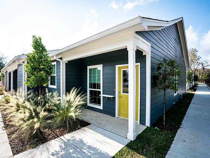 Look at those cheerful colored doors turning retirement housing into an actual neighborhood you'd want to live in.