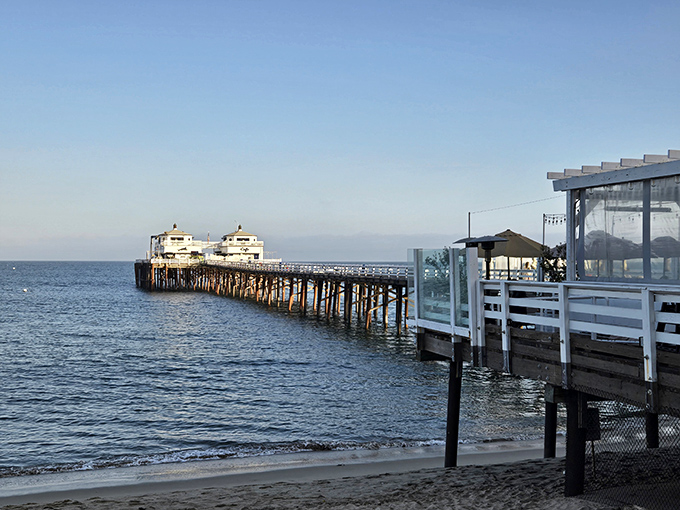 Malibu Pier's white building houses farm-fresh flavors that prove healthy food can taste incredible with million-dollar ocean views.