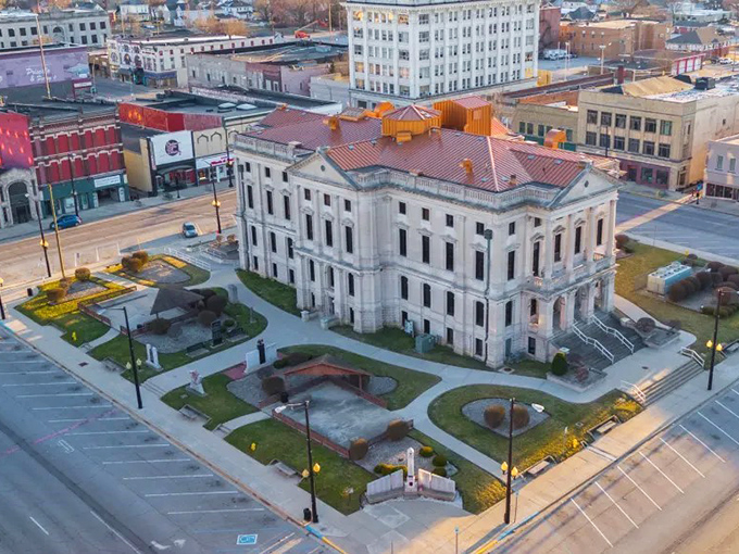 Marion's historic courthouse stands proud, a limestone sentinel watching over a downtown where your dollar stretches further.