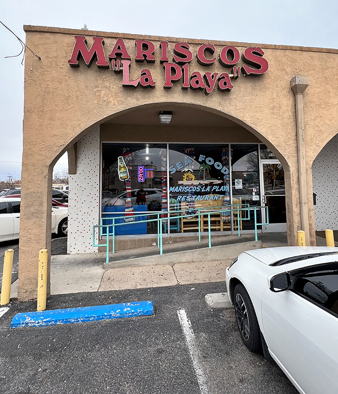 Mariscos La Playa's humble exterior is the Clark Kent to its Superman seafood inside. Never judge a restaurant by its stucco!