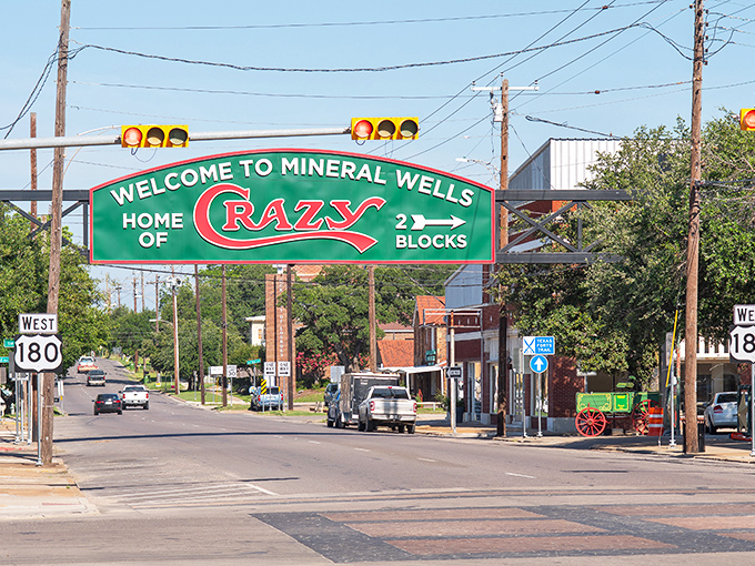 Mineral Wells' famous water tower beckons like a lighthouse for budget-conscious retirees seeking small-town Texas charm.