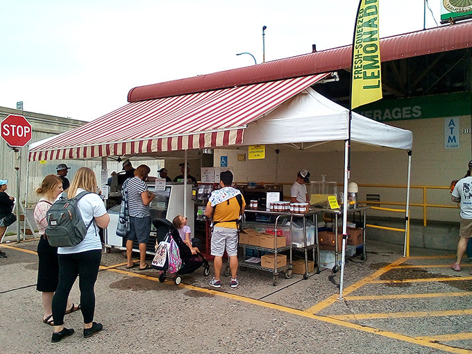 One vendor's artistic display turns everyday items into Instagram-worthy moments&mdash;shopping here is practically a cultural experience, really.