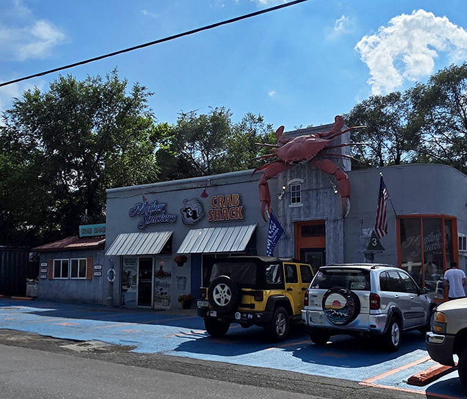 When a giant crab guards the entrance, you know this place takes its crustacean commitment very seriously indeed.