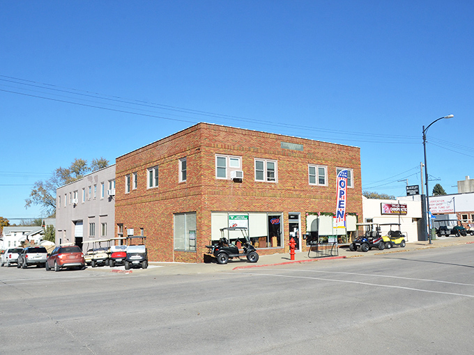 Nebraska City's downtown corridor showcases the kind of solid brick craftsmanship that built America to last.