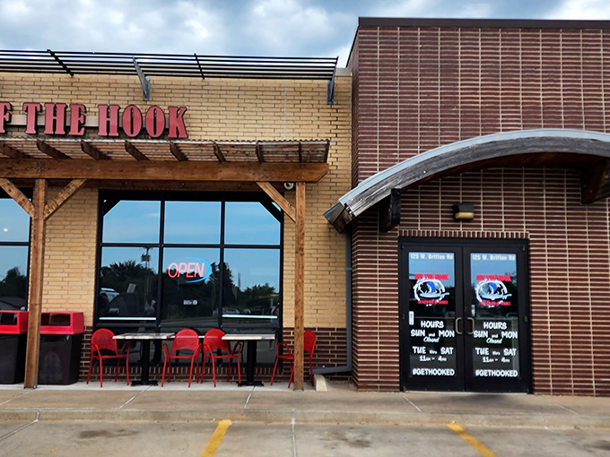 Off The Hook's brick-and-metal facade is like a treasure chest &ndash; unassuming outside, but filled with seafood gold within.