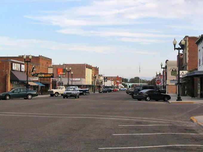 Downtown Weiser, where traffic lights are optional and friendly waves are mandatory.