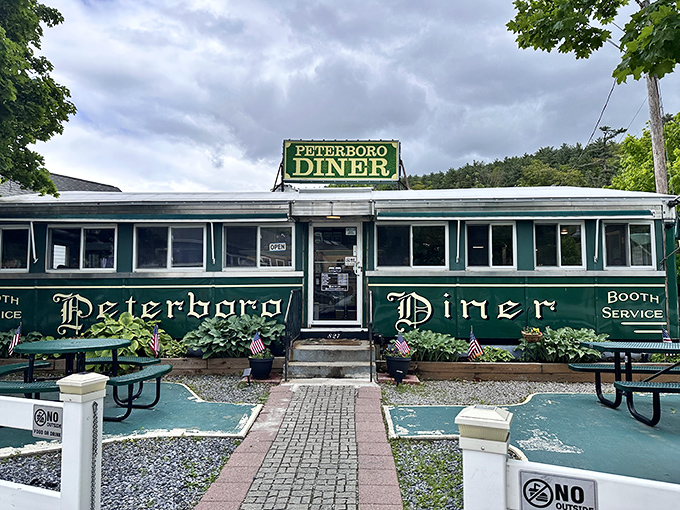 Peterborough Diner's wooden deck and brick facade create the perfect setting for that "I need pancakes now" moment.