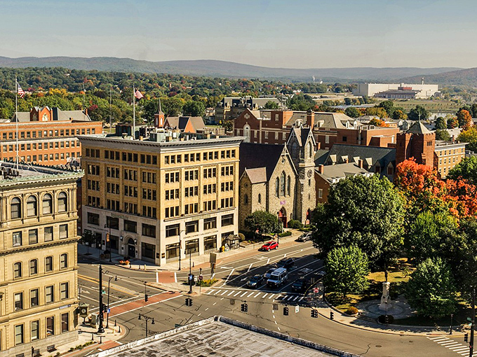 Pittsfield nestled in the Berkshires looks like Norman Rockwell's America painted in living color.