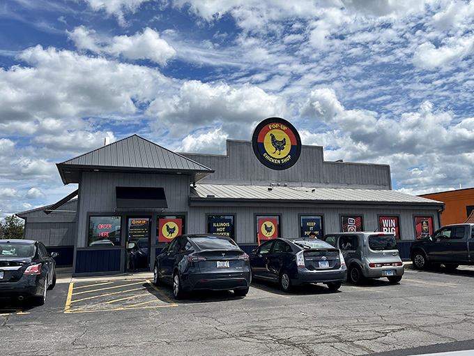 Pop-Up Chicken Shop's bold logo tells no lies. This place turns ordinary poultry into extraordinary memories with every crispy bite.