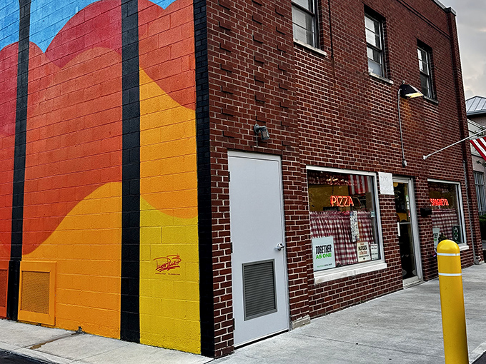 Rubino's Pizza: That vibrant mural isn't just eye candy &ndash; it's a preview of the colorful flavors waiting inside this Bexley institution.