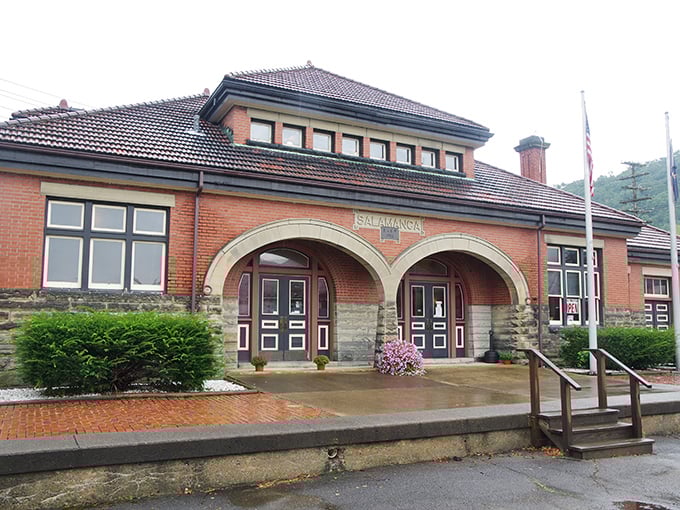 Salamanca's brick buildings stand proud, telling stories of railroad days when steam ruled the rails.