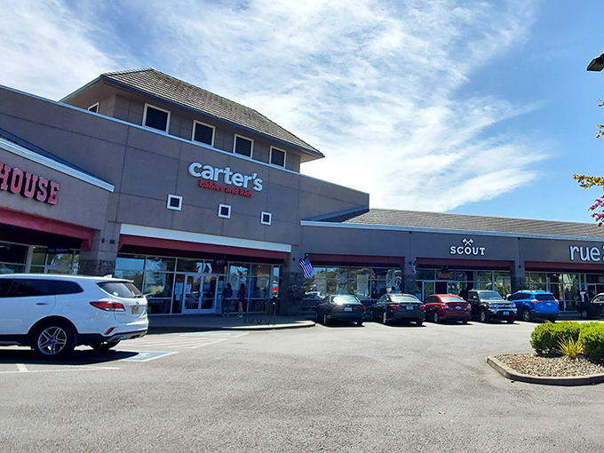 Seaside shopping with coastal flair! Carter's storefront promises tiny beach outfits that'll have the grandkids looking Instagram-ready for tide pool adventures.