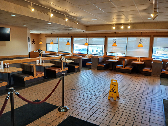 The dining room says "casual family dinner" but the food screams "I've been smoking meat since before you were born!"