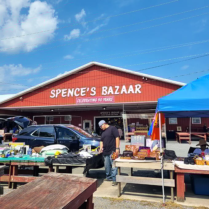 Spence's Bazaar's iconic red barn has been calling to bargain hunters longer than most smartphones have been ringing.