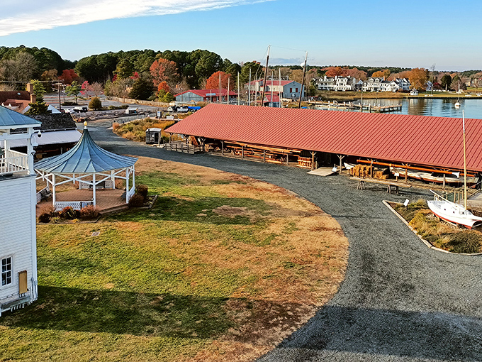 St. Michaels' waterfront district&mdash;where boats outnumber cars and "rush hour" means more than three sailboats passing at once.