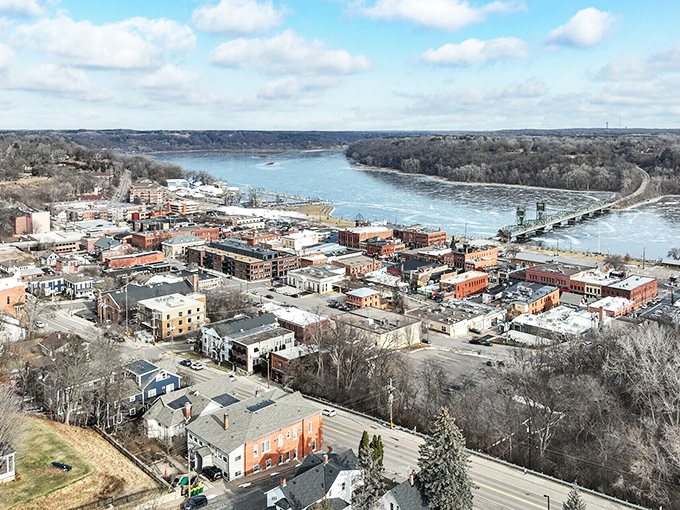 Stillwater's St. Croix River view from above reveals why this town steals hearts daily.