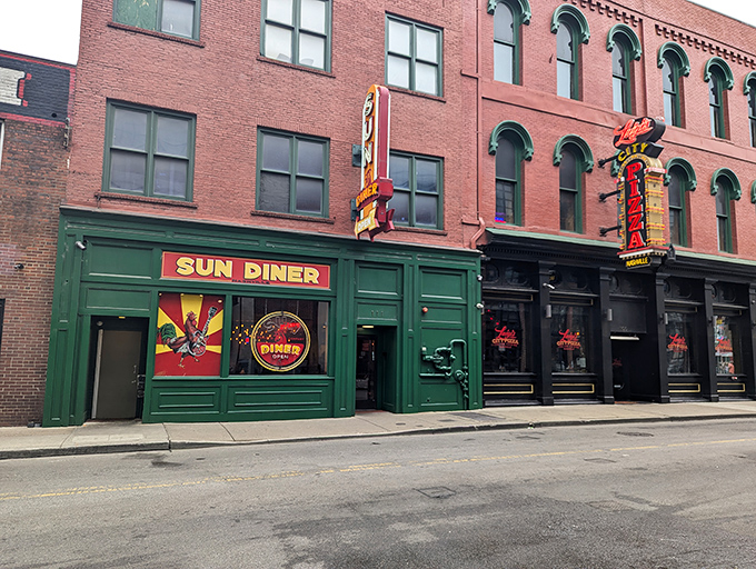 Where rock 'n' roll history meets burger artistry in a colorful corner of downtown Nashville.