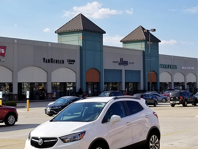 Tanger Outlets Branson: where the architecture is as thoughtfully designed as the sales. Those blue roofs mean blue-ribbon savings!
