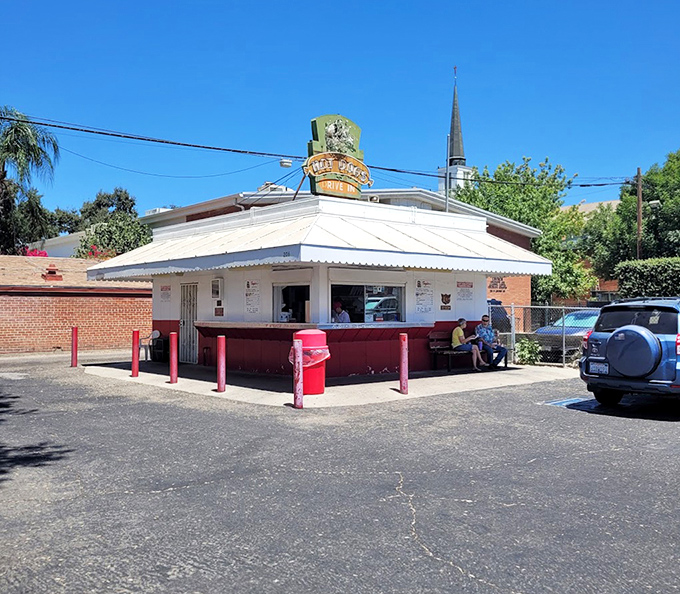 Taylor Bros.' classic white building radiates small-town charm like a Norman Rockwell painting come alive.