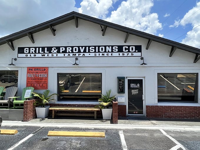 Clean lines and modern touches can't hide the primal appeal of perfectly smoked brisket waiting inside.