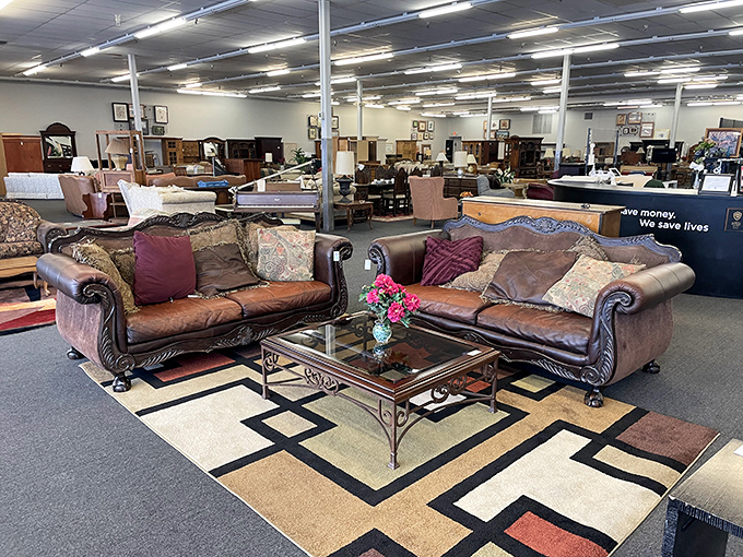 Furniture heaven awaits the patient browser. The Other Side's showroom could easily be mistaken for a high-end department store display.
