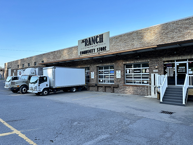 The Ranch Community Store's loading dock buzzes with activity as fresh donations arrive daily. 