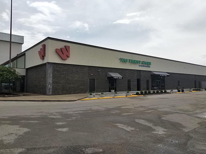 This brick fortress of bargains looks solid enough to weather any economic storm or shopping frenzy. 