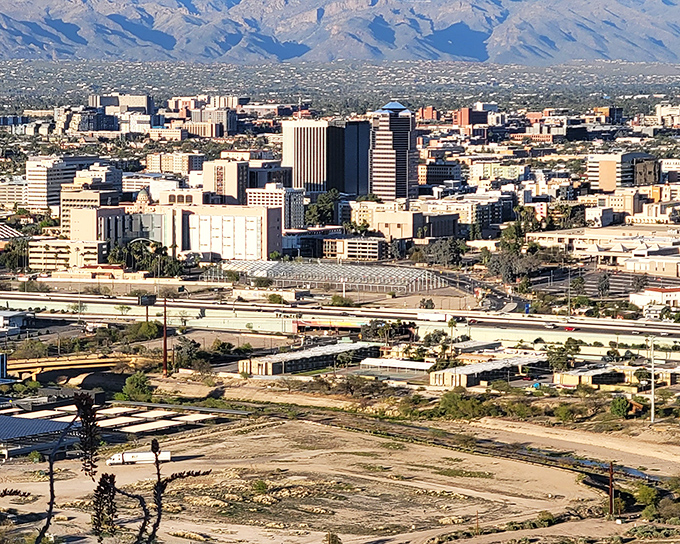 Tucson's sprawling cityscape might look urban, but those mountains promise adventure just minutes from your reasonably-priced condo.
