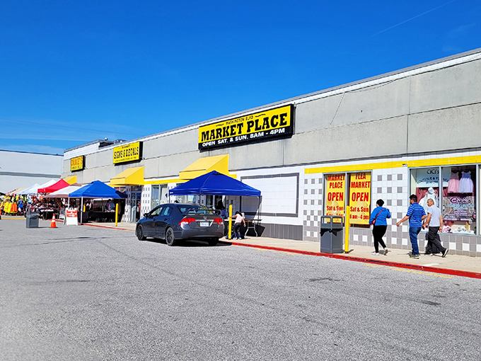 Behind that bright yellow storefront, dreams of finding the perfect vintage piece come true.