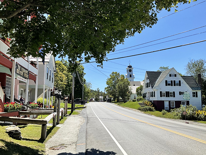 White clapboard houses stand sentinel along Weston's quiet streets – Vermont's version of a gated community, minus the gates.