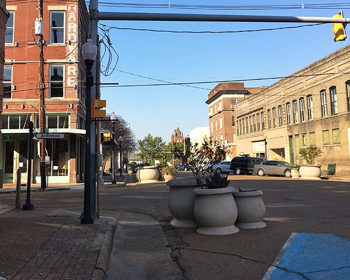 Yazoo City's historic district showcases colorful buildings that would make even Wes Anderson nod in approval. Small-town charm at its finest.