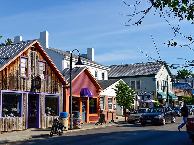 Yellow Springs' eclectic downtown bursts with color and character, where even the toy store seems to invite adults to slow down and play.