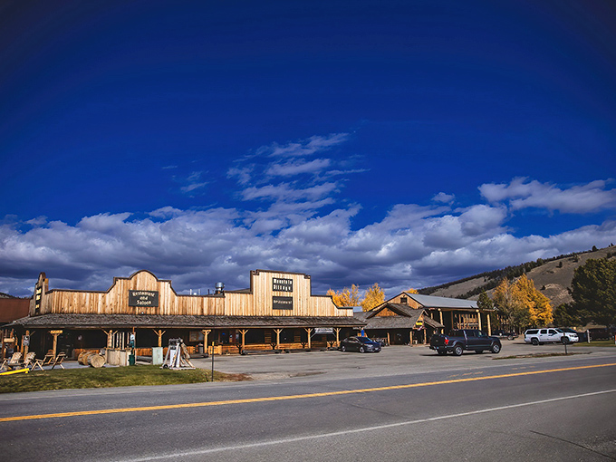 Stanley's rustic western storefronts look like they're auditioning for every cowboy movie ever made - and winning the part.