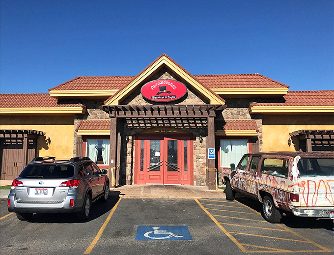 Abracadabra's exterior promises comfort food wizardry - and those windows hint at the delicious secrets waiting inside.