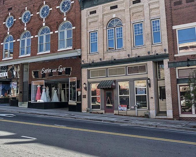 Albemarle's bridal shop window promises new beginnings in a town that specializes in fresh starts and second chances.