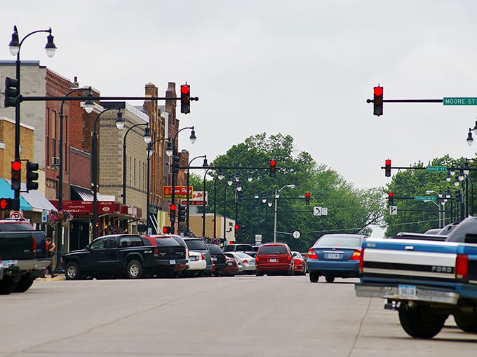 In Algona, even the traffic lights seem to move at a more relaxed pace, giving you time to appreciate those classic Midwestern storefronts.